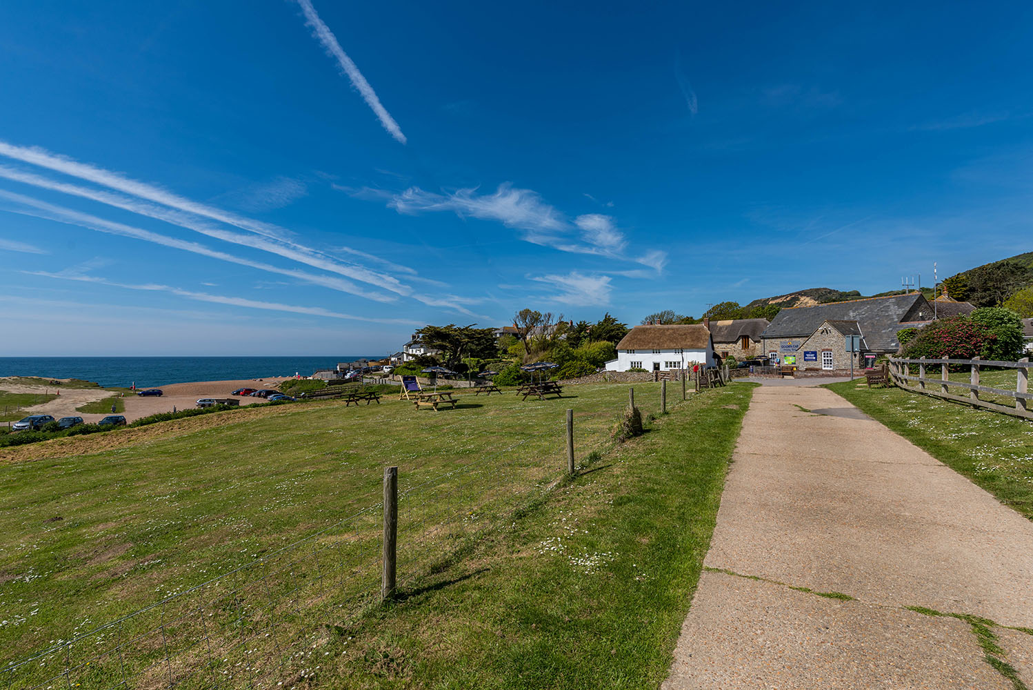 Picnic Area next to Seatown Beach | Golden Cap Holiday Park
